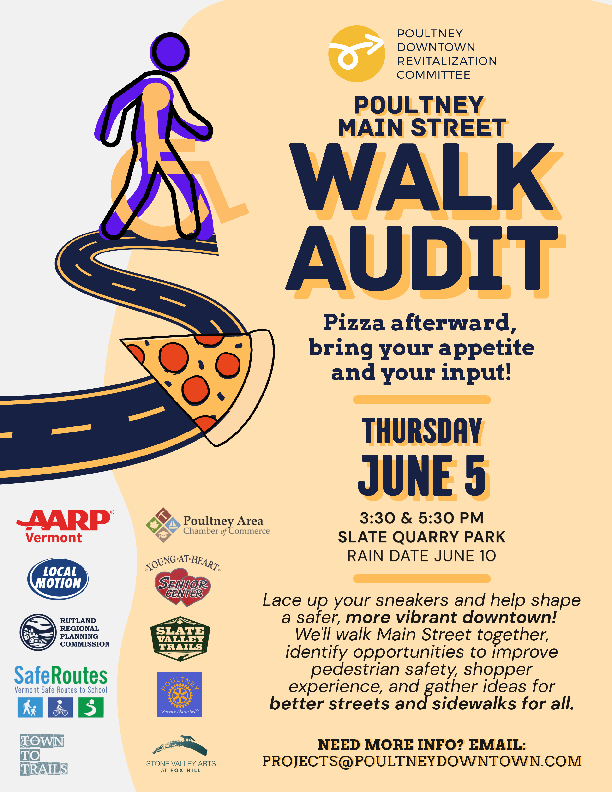 Join Poultney Downtown Revitalization Committee (PDRC) for a Main Street Walk Audit | Thursday ...